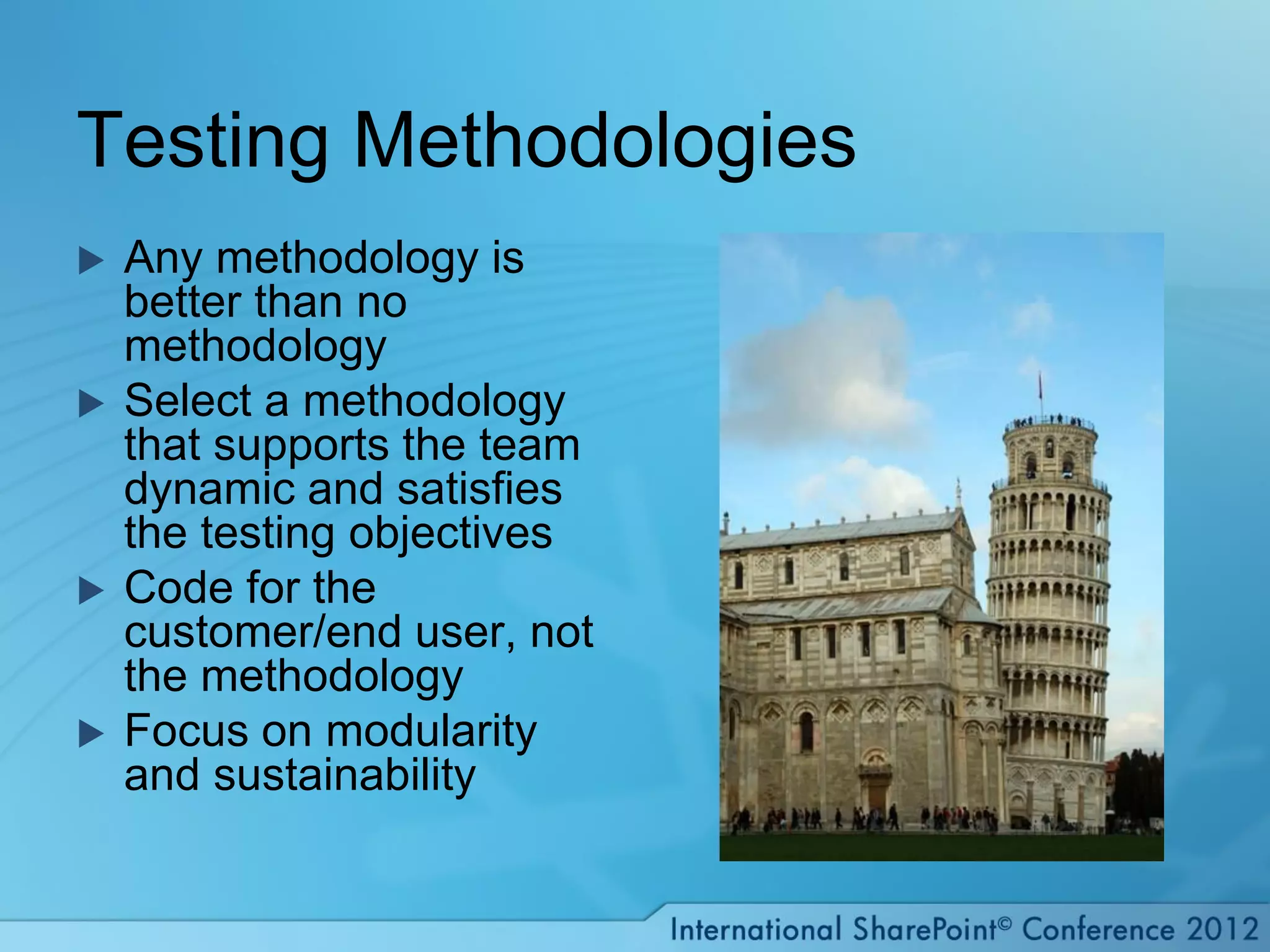 Share Point 2010 Unit And Integration Testing Ppt