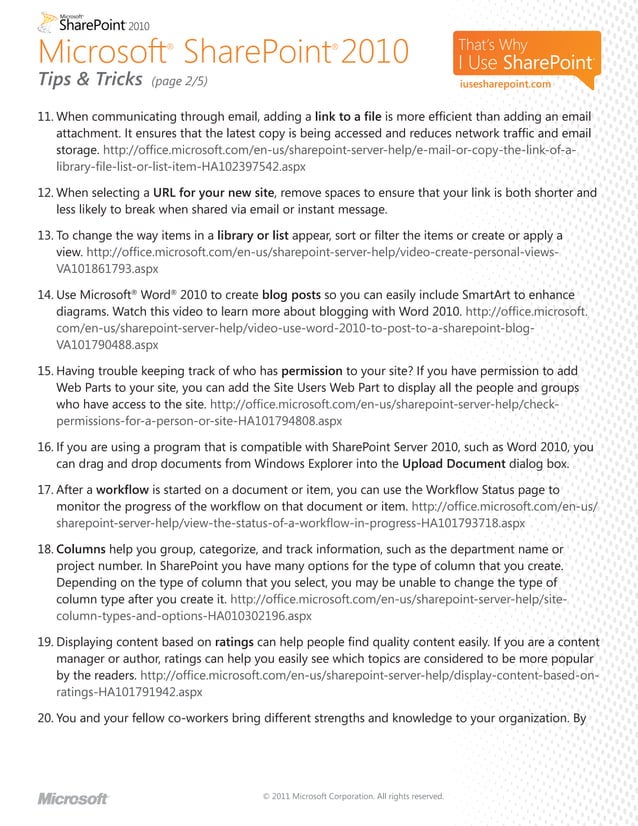 Sharepoint 2012 Tips And Tricks Pdf