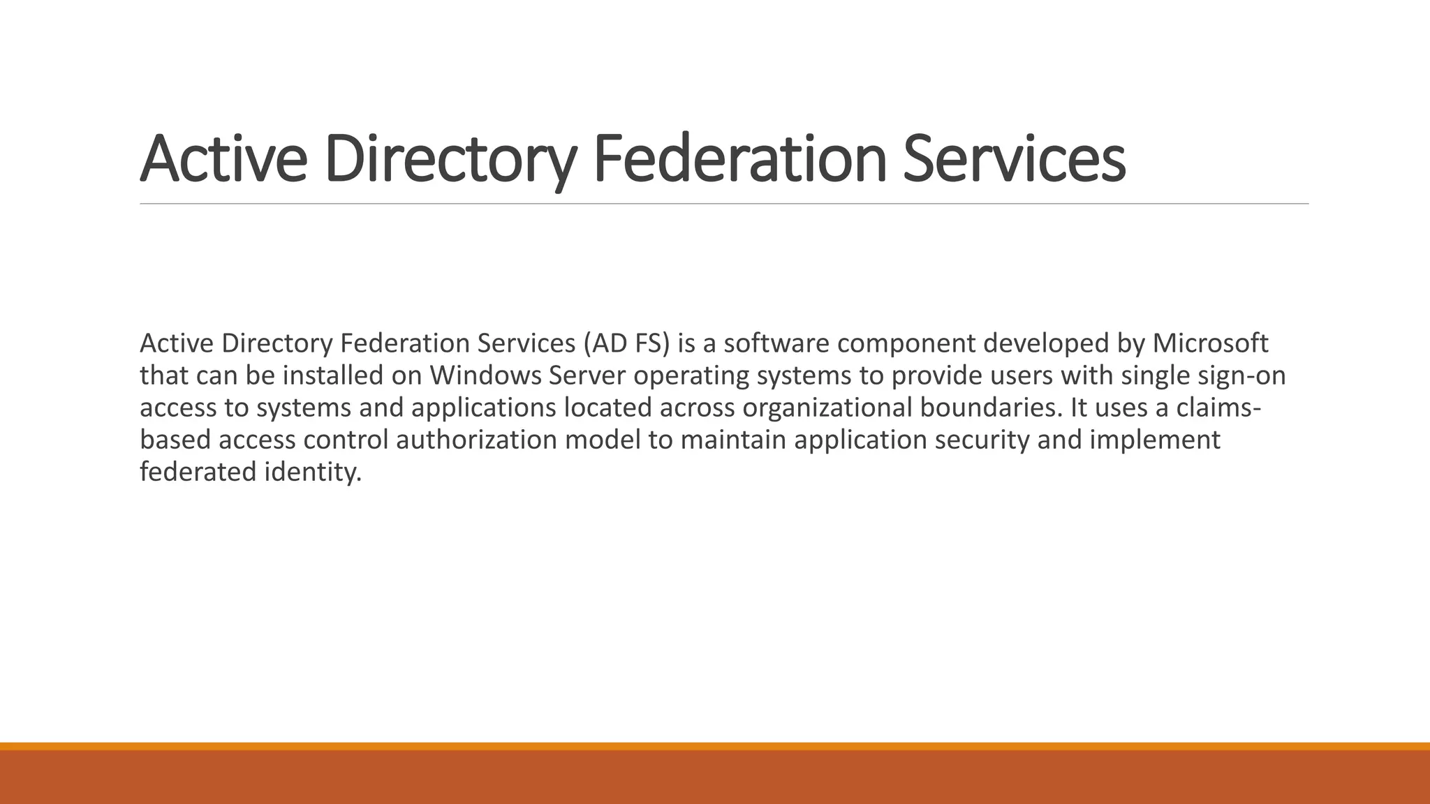 SharePoint 2013 and ADFS | PPTX