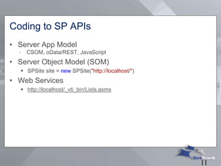 SharePoint 2013 APIs | PPTX