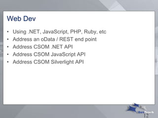 SharePoint 2013 APIs | PPTX