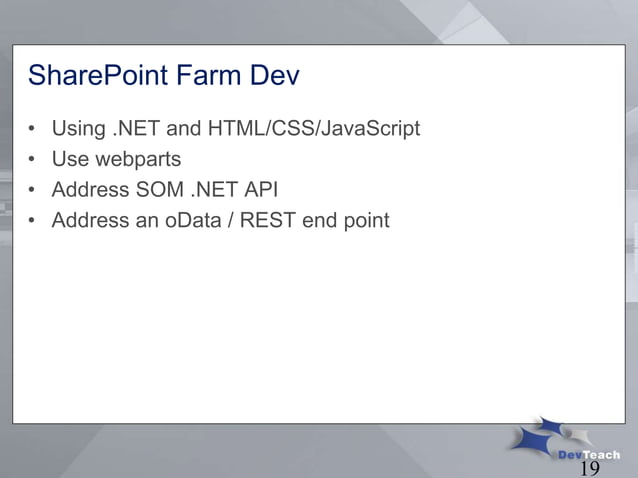 SharePoint 2013 APIs | PPTX | Web Development | Internet