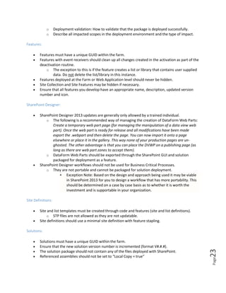 Share point 2013 coding standards and best practices 1.0 | PDF