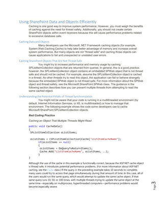 Share point 2013 coding standards and best practices 1.0 | PDF