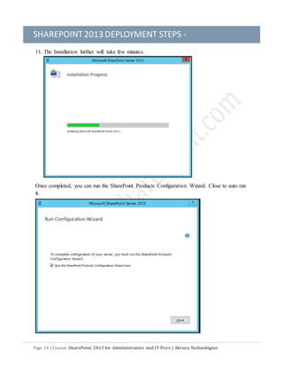 Share point 2013 deployment document | DOCX | Databases | Computer Software and Applications