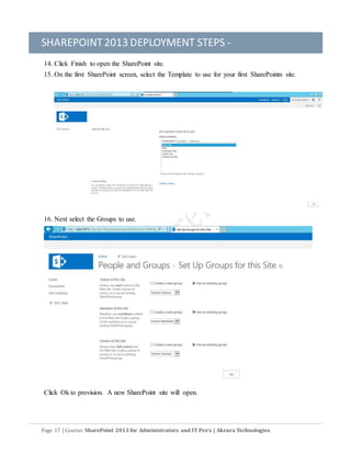 Share point 2013 deployment document | DOCX | Databases | Computer Software and Applications