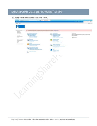 Share point 2013 deployment document | DOCX | Databases | Computer Software and Applications
