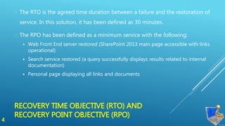 SharePoint 2013 DR solution overview | PPTX | Databases | Computer Software and Applications