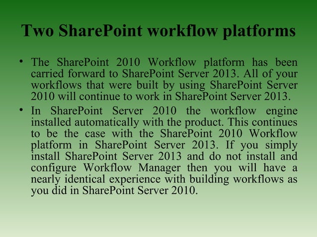 Share point 2013 features Workflow | PPT