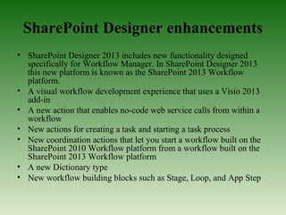 Share point 2013 features Workflow | PPT
