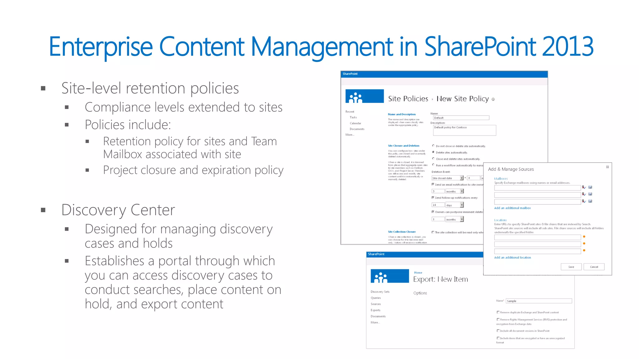 EPC Group - SharePoint 2013 Features and Functionality Overview | PDF