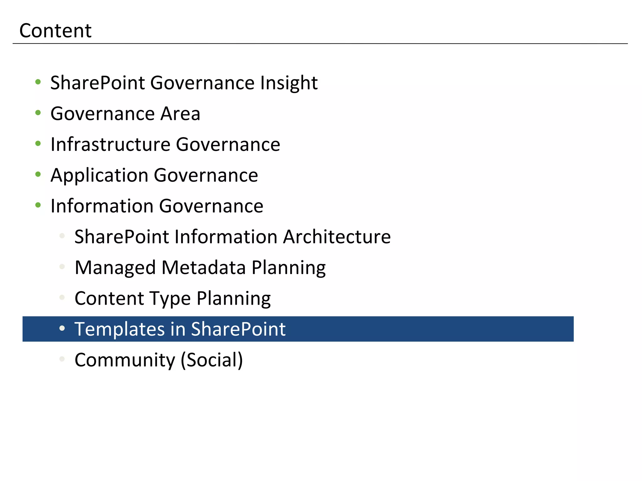 SharePoint 2013 governance model | PPT