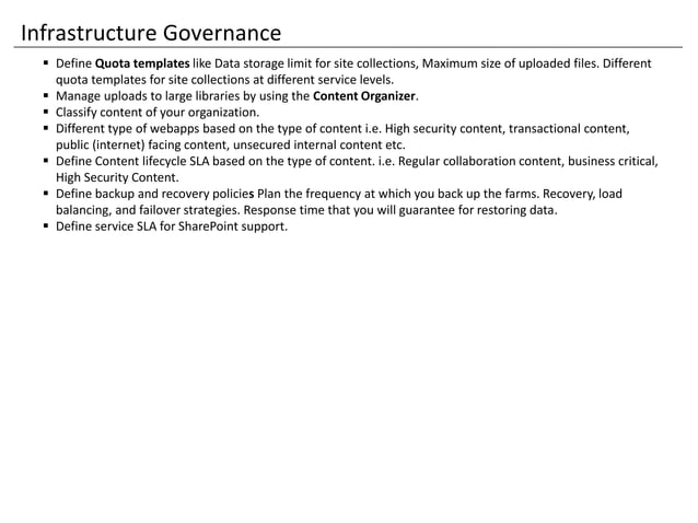SharePoint 2013 governance model | PPT