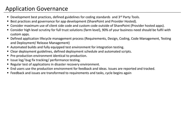 SharePoint 2013 governance model | PPT