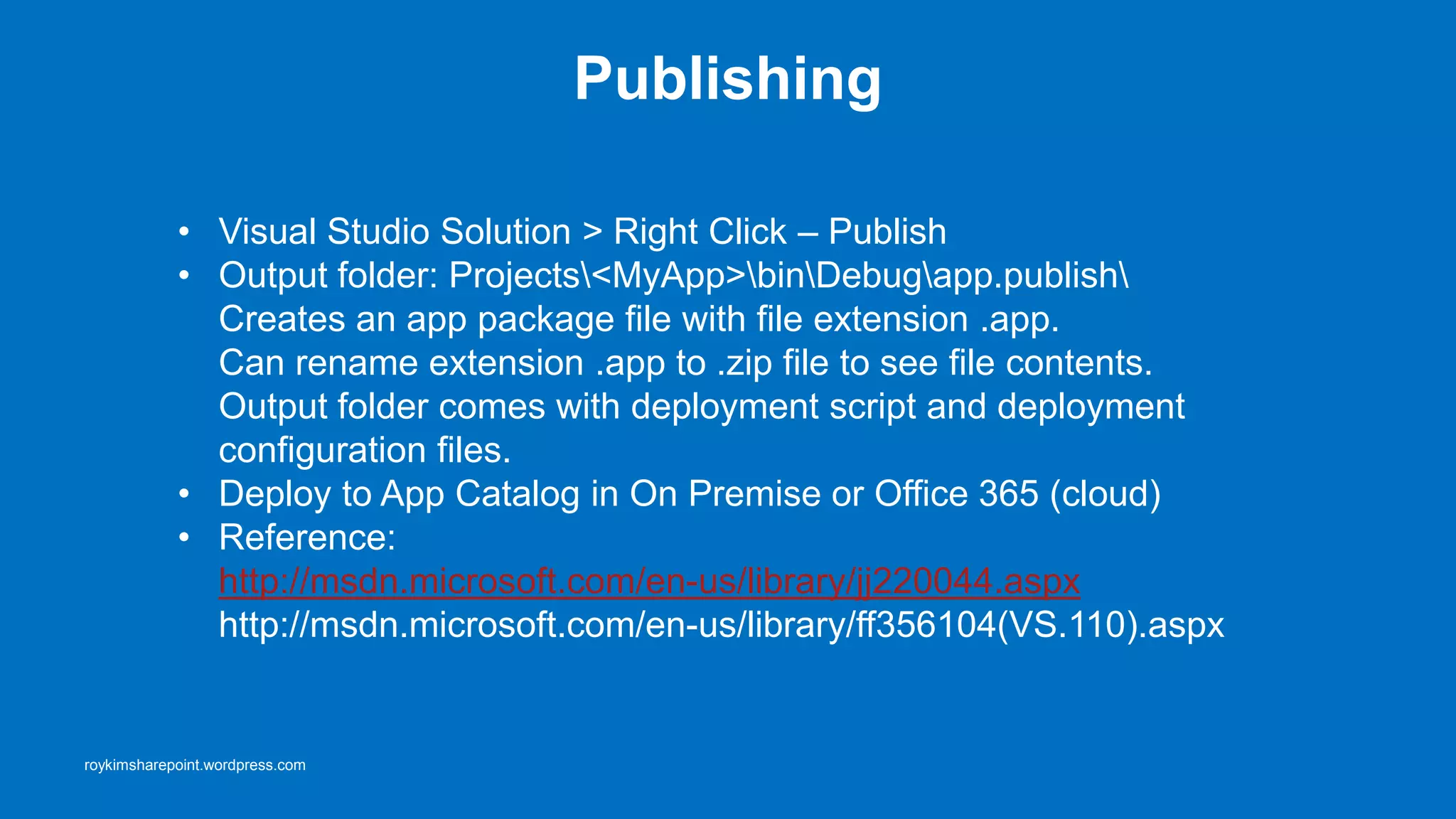 SharePoint 2013 Hosted App Presentation by Roy Kim | PPT