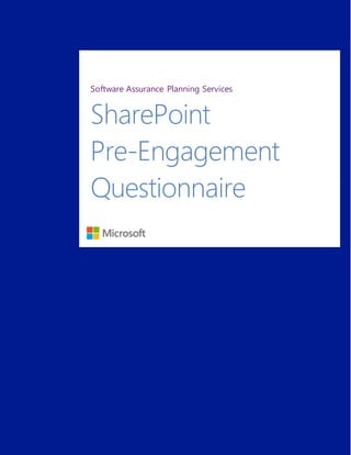 Share point 2013 pre engagement questionnaire (1) | PDF