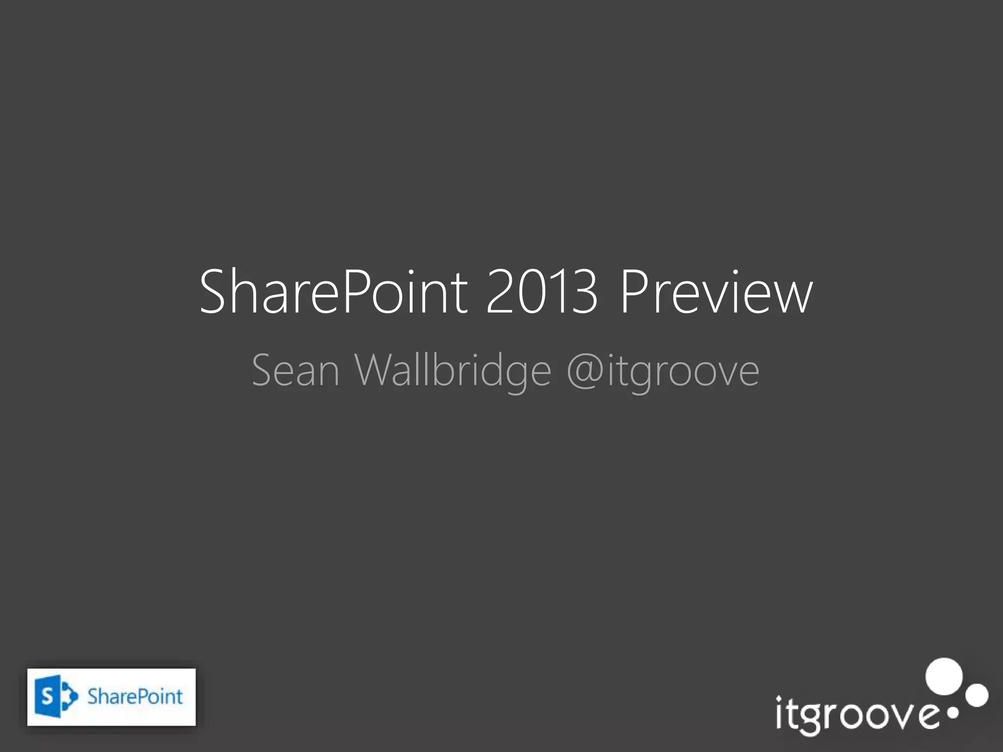 SharePoint 2013 Preview | PPT