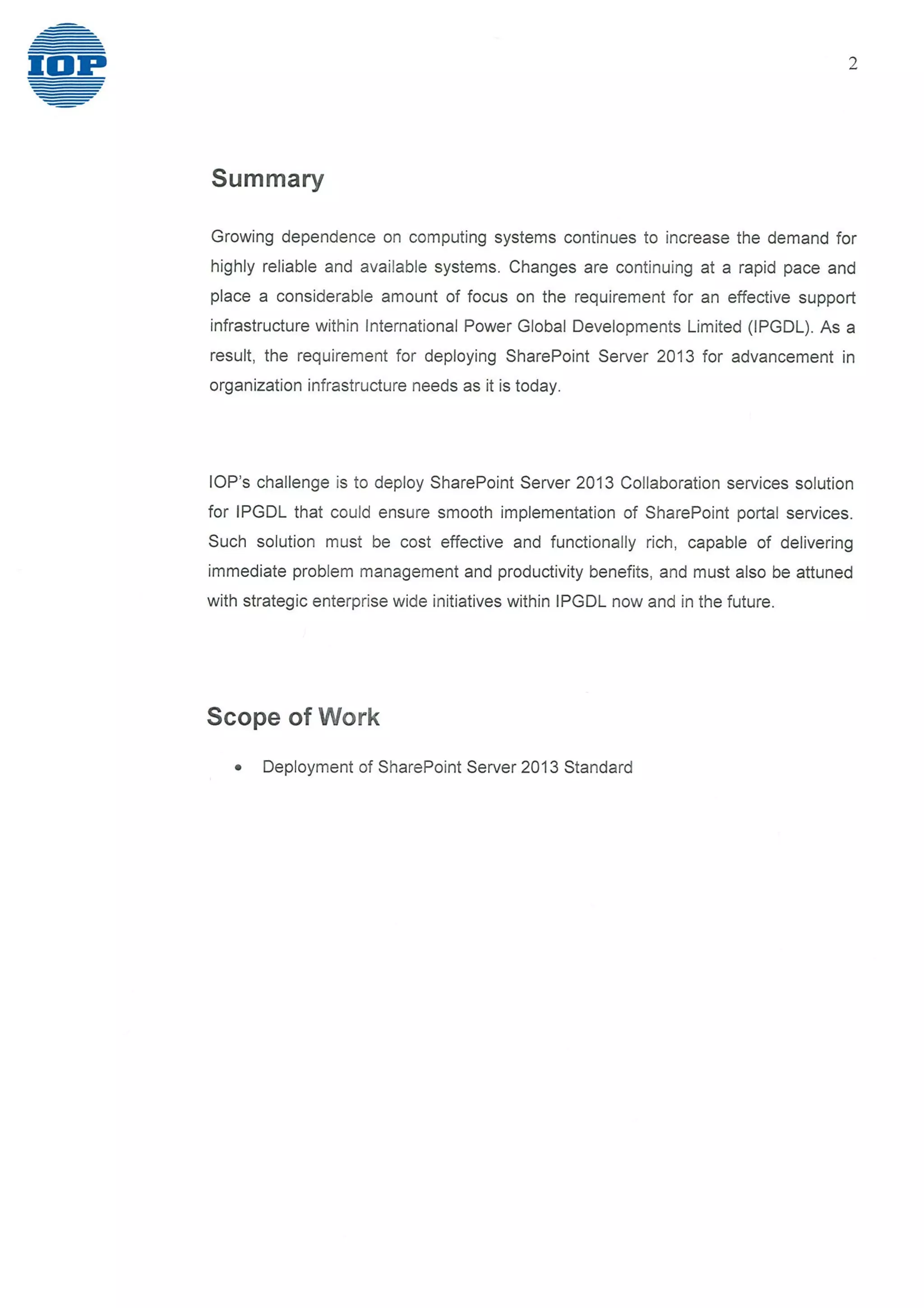 Share point 2013 server implementation project completion | PDF