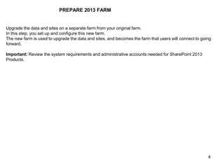 Sharepoint 2013 upgrade process | PPT