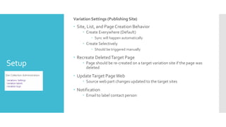 SharePoint 2013 variations feature | PPT