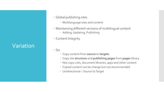 SharePoint 2013 variations feature | PPT