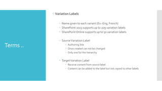 SharePoint 2013 variations feature | PPT