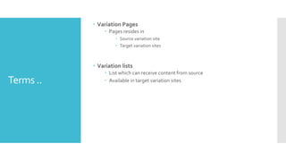 SharePoint 2013 variations feature | PPT