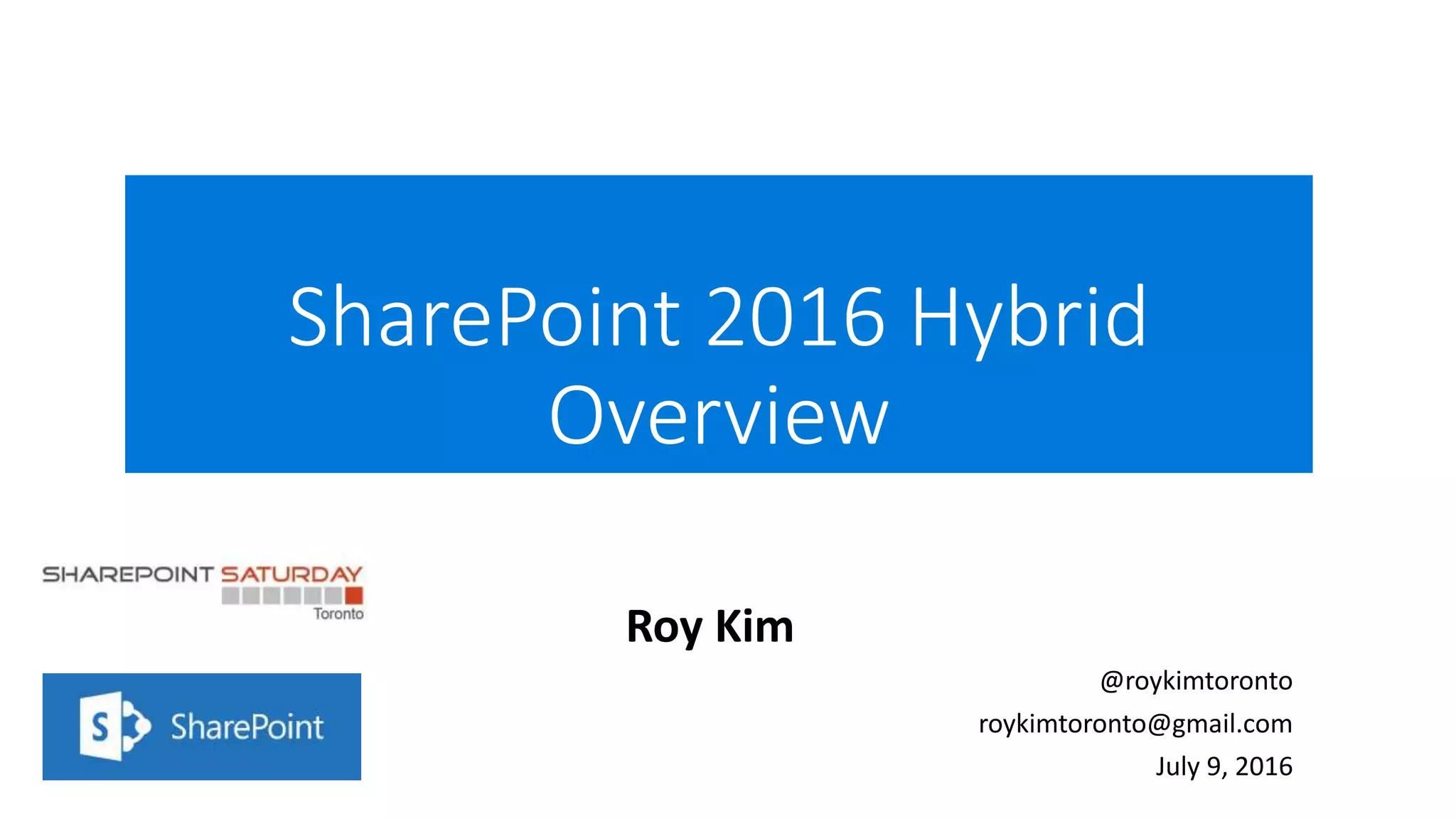 SharePoint 2016 Hybrid Overview | PPTX | Browsers | Computer Software ...
