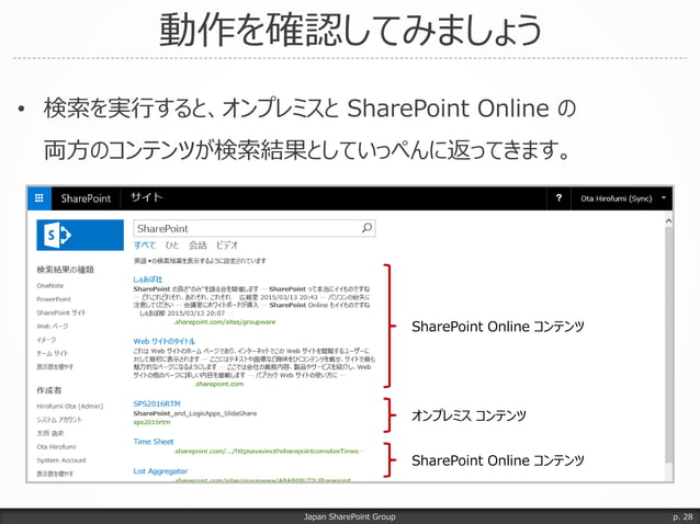 Sharepoint Server 2016 ハイブリッド検索やってみた Ppt