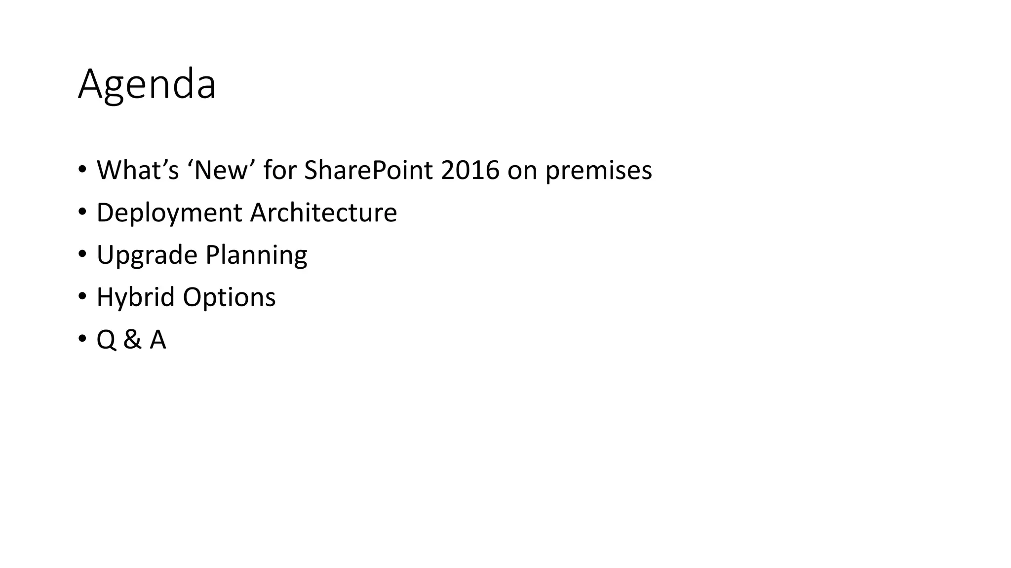 SharePoint 2016 Upgrade Planning | PPT