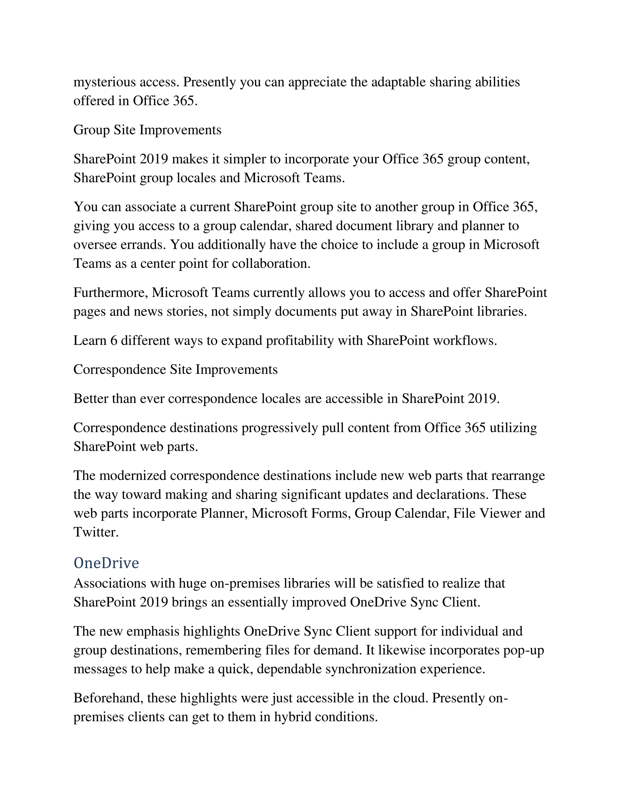 SharePoint 2019 features Veelead | PDF | Free Download