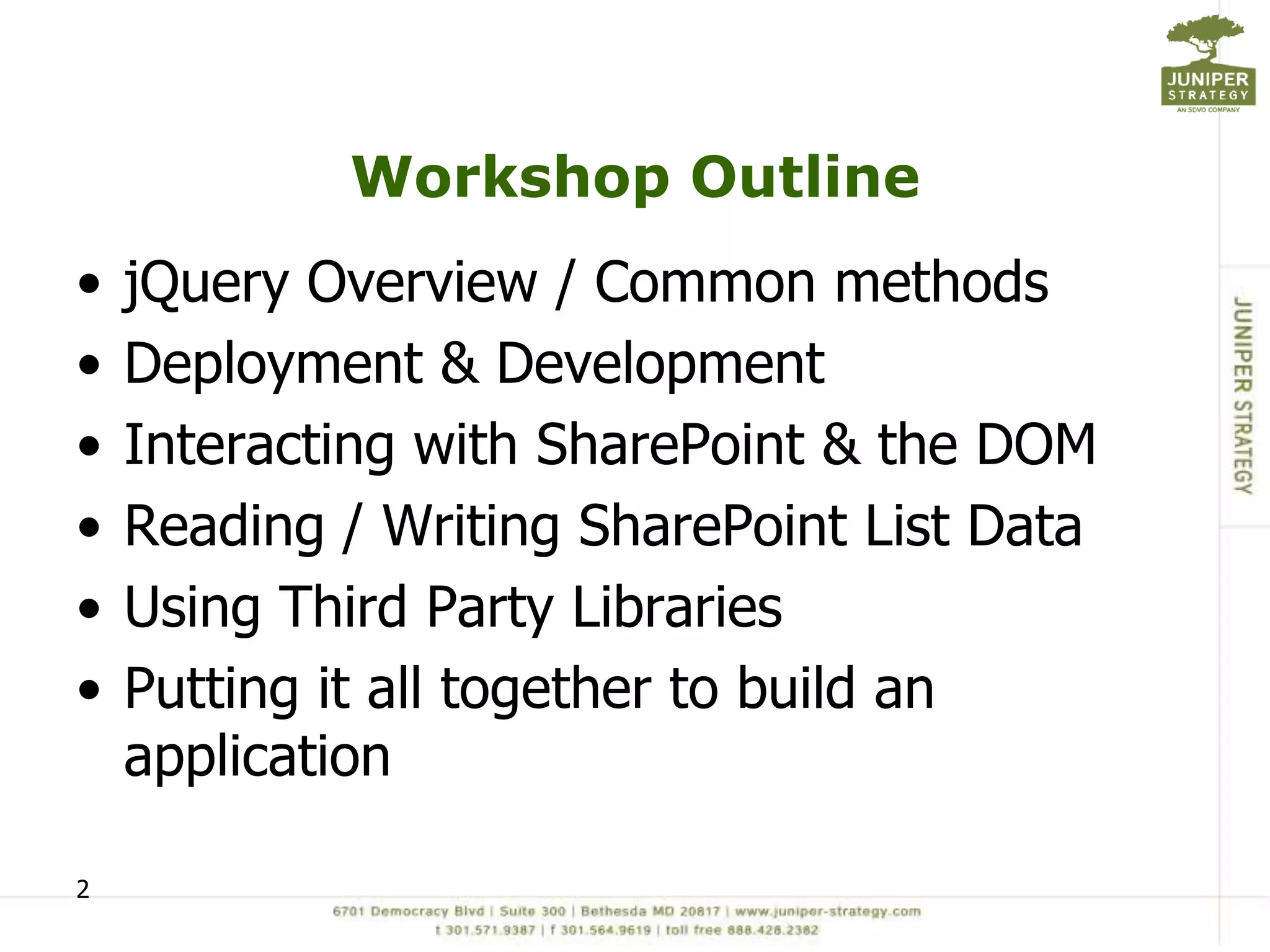 SPTechCon - Share point and jquery essentials | PPTX