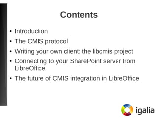 Sharepoint and LibreOffice interoperability through CMIS (Protocols ...