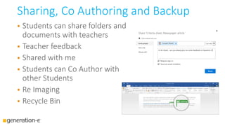 SharePoint and OneDrive for Business in Education | PPTX | Operating ...