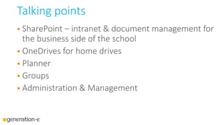 SharePoint and OneDrive for Business in Education | PPTX | Operating Systems | Computer Software ...