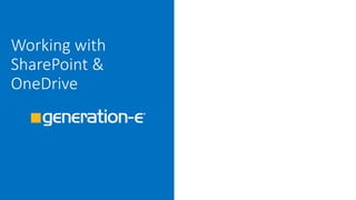 SharePoint and OneDrive for Business in Education | PPTX | Operating Systems | Computer Software ...