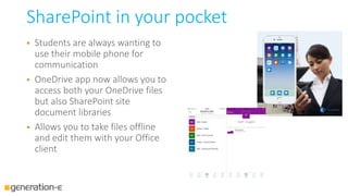 SharePoint and OneDrive for Business in Education | PPTX | Operating Systems | Computer Software ...