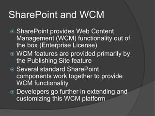 SharePoint And WCM | PPTX