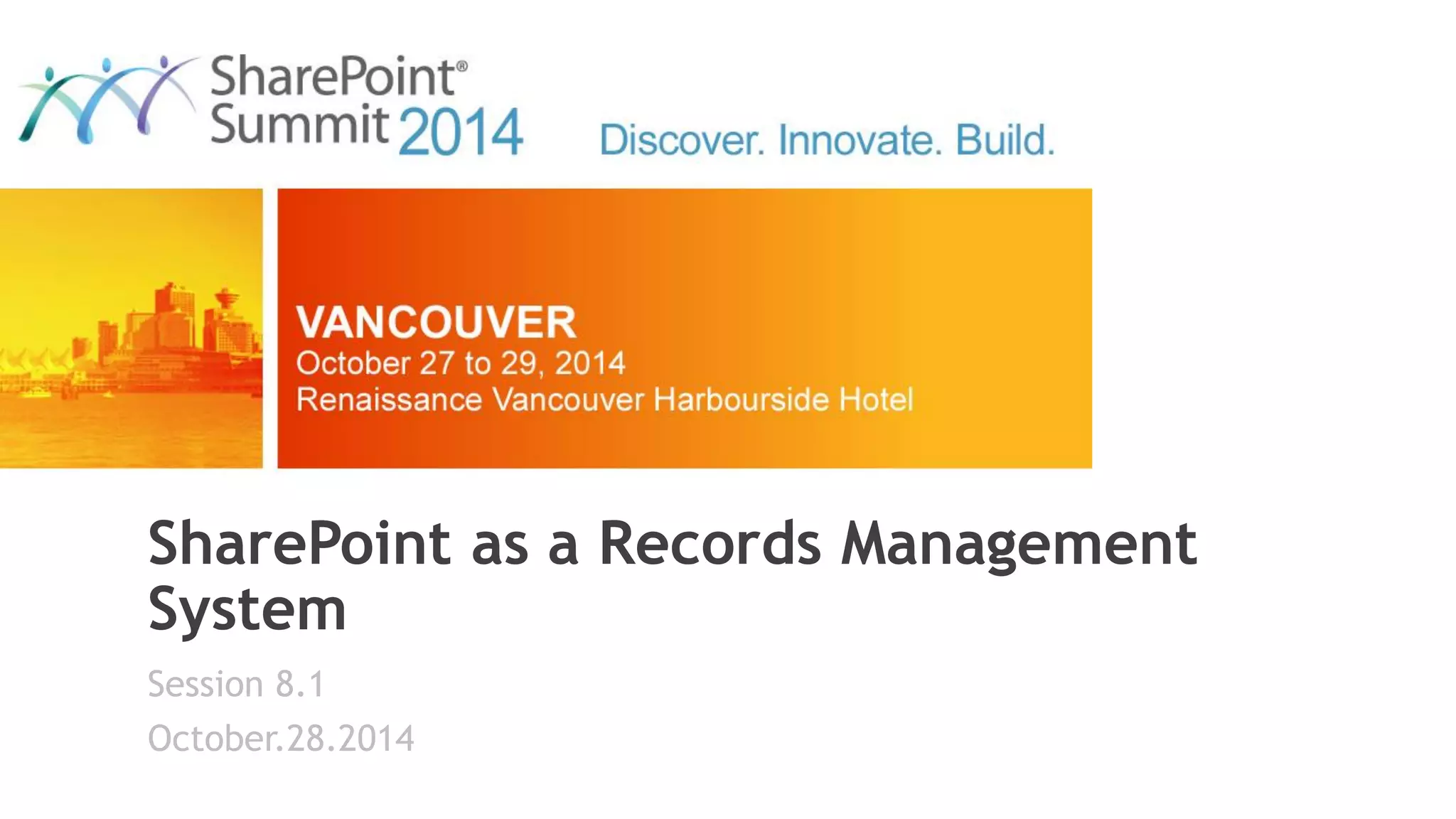 SharePoint as a Records Management System | PPT
