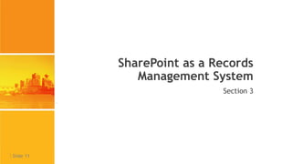 SharePoint as a Records Management System | PDF