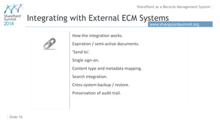 SharePoint as a Records Management System | PDF