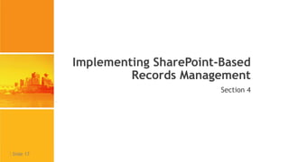 SharePoint as a Records Management System | PDF