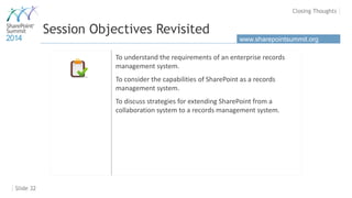 SharePoint as a Records Management System | PDF