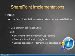 SharePoint best practices | PPT
