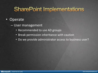 SharePoint best practices | PPT