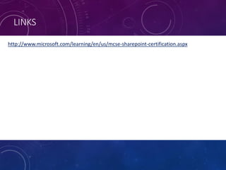Sharepoint certification 2013 | PPT
