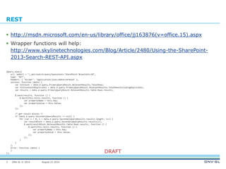 Share point – client search api’s | PPT