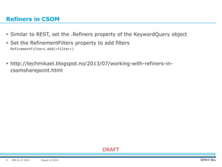 Share point – client search api’s | PPT