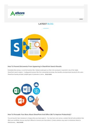 SharePoint consulting | SharePoint Partner | SharePoint Demo | PDF | Computer Software and ...