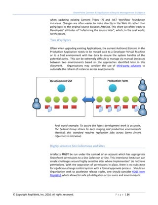 Share point content and application lifecycle management guidance | PDF
